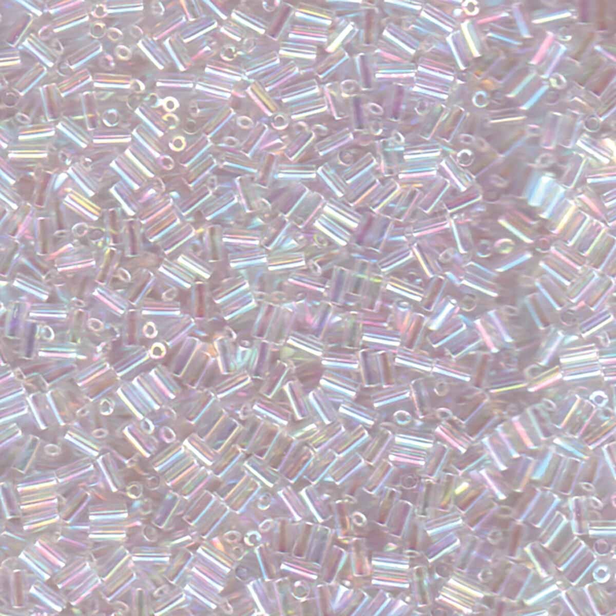 BGL1-250 - 3mm Miyuki Bugle Seed Beads, Crystal AB | 25 Grams – Auntie's Beads Direct