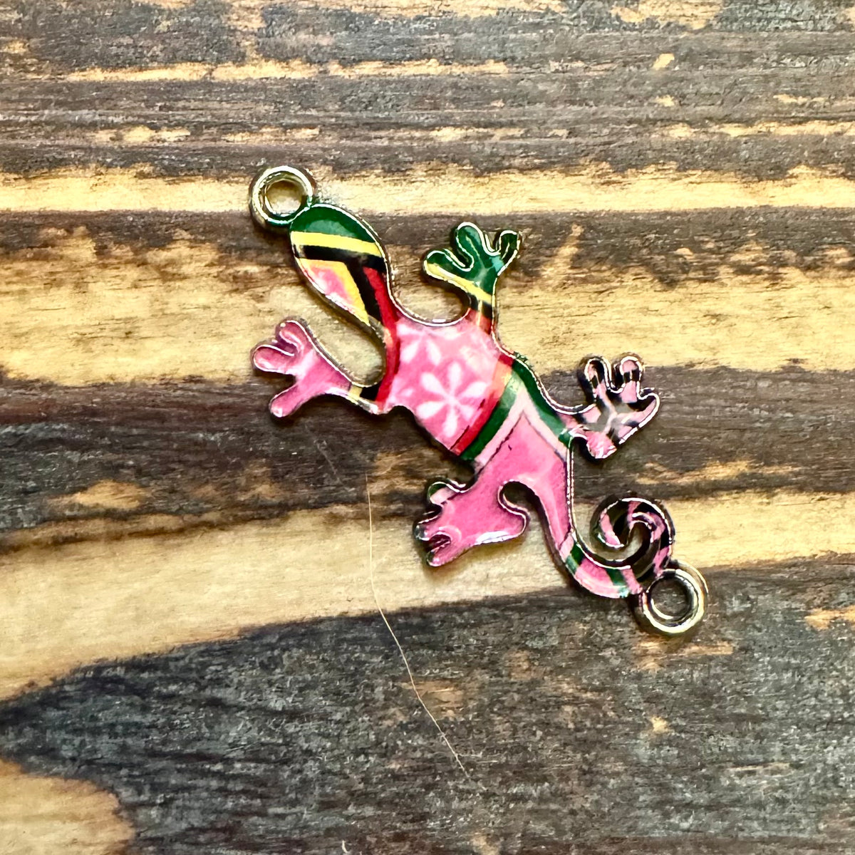 BCB-220 - Antique Silver Gecko Connector, Pink Fusion, 35x22mm | Pkg 1 ...