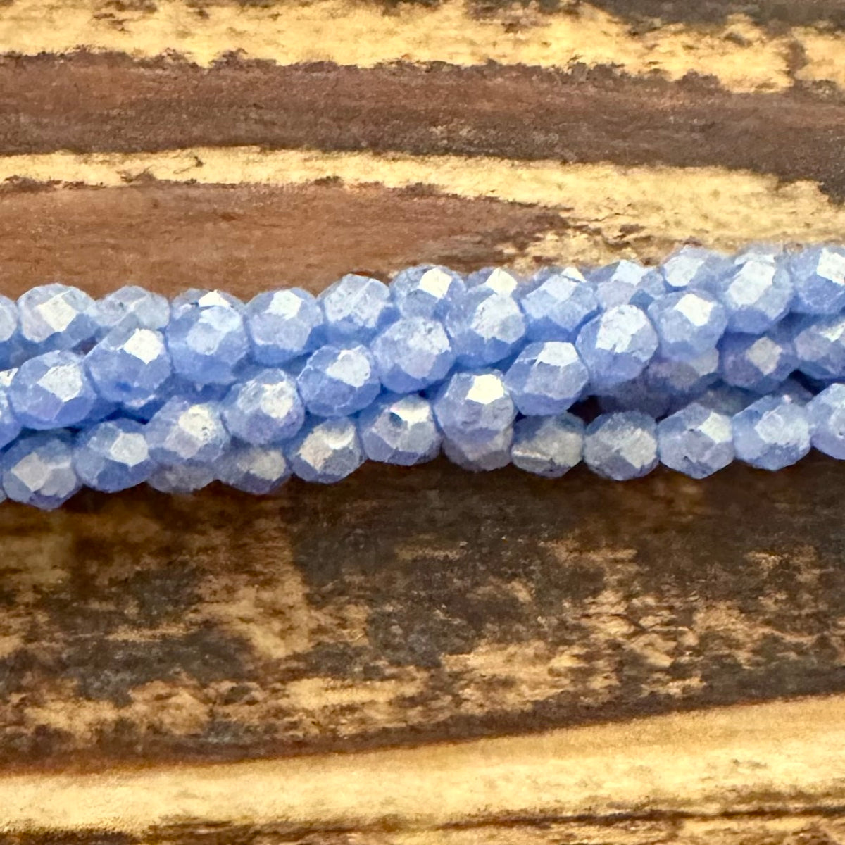 1-04-MSG3005 - Czech Fire Polish Beads, Sueded Gold Sapphire , 4mm | S ...
