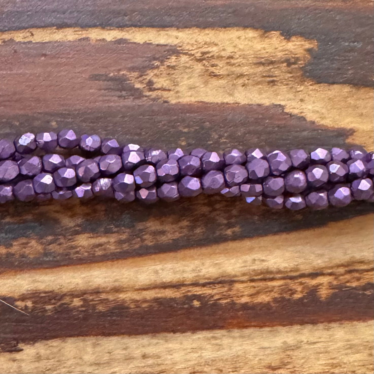 1-03-07B06 - Czech Fire Polish Beads, Saturated Metallic Grapade, 3mm ...